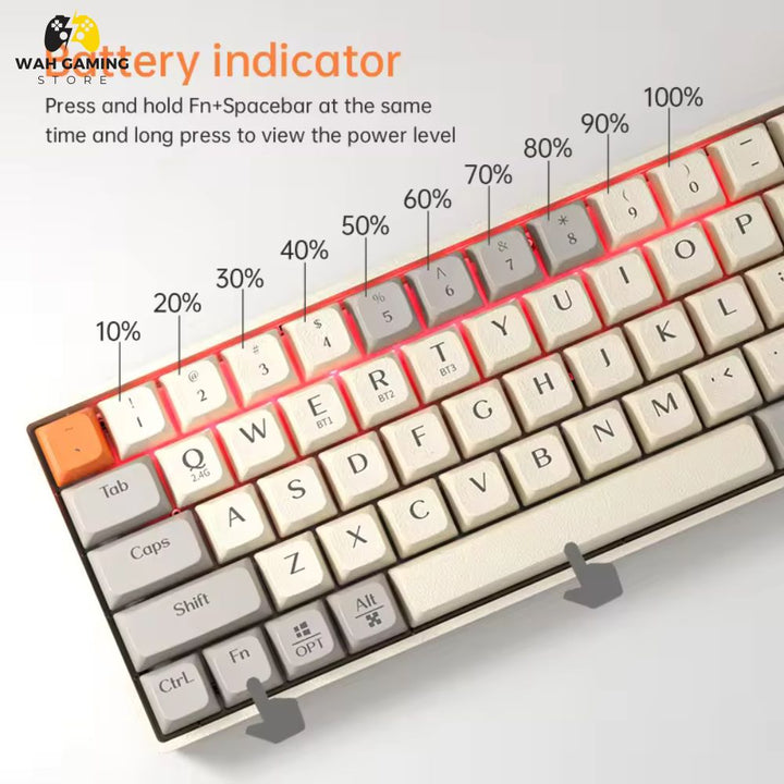 LONGTU GK65 Tri-Mode Mechanical Keyboard | 65% RGB Wireless – Wah ...